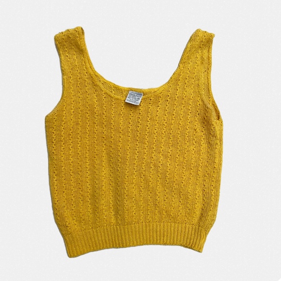 Tops | Vintage Yellow Crochet Top | Poshmark
